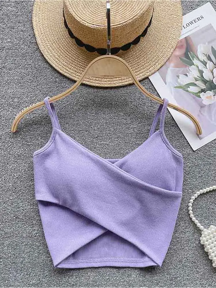 Irregular-Casual-Sport-Camisole-Women-Strap-Design-Solid-Fashion-2024-Y2K-Elegant-Ladies-Chic ...