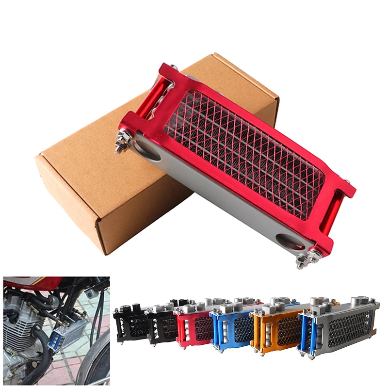 Universal-Motorcycle-Oil-Radiator-Cooler-Engine-Cooling-For-110cc-125cc ...