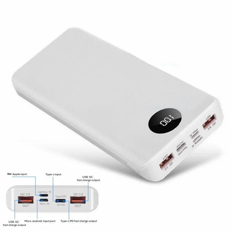 QC-3-0-Fast-Charging-USB-Powerbank-Battery-Charger-Box-LED-Digital ...