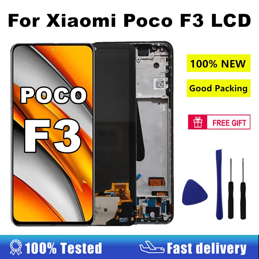 6.67"AMOLED For Xiaomi Poco F3 Display Mi Poco F3 M2012K11AG LCD ...