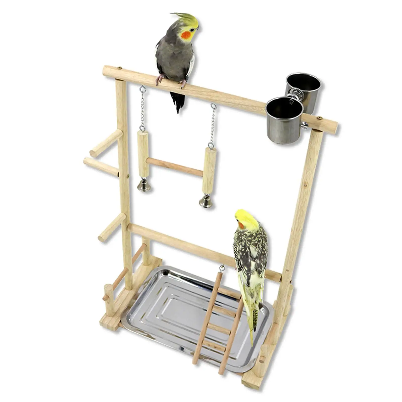 Wooden-Bird-Playground-Platform-Wooden-Play-Stand-Bird-Playing-Gym-for ...