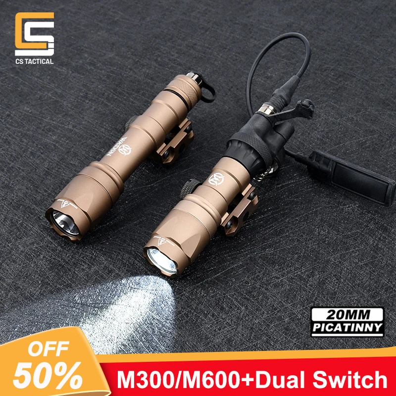 WADSN Surefir M600C M300A linterna de caza táctica M600 M300 Mini arma Scout luz doble función ...