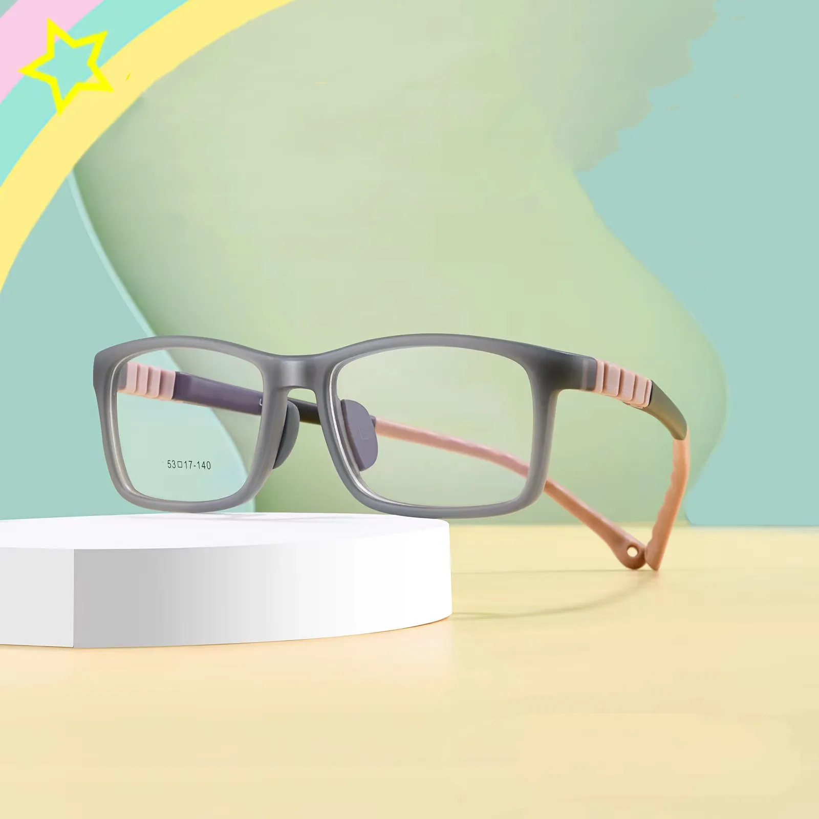 Silicon Children Eyeglasses Detachable Temple Flexible Super Light ...