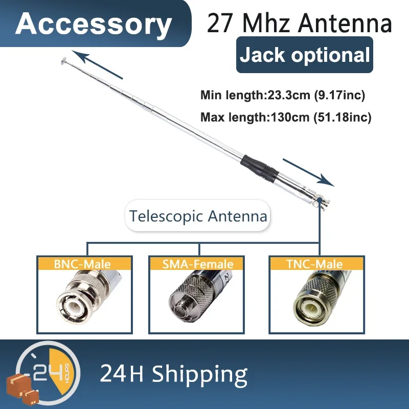 27MHz-BNC-SMA-Female-Male-TNC-Antenna-CB-Retractable-High-Gain-Portable-Ham-Radio-Telescopic ...