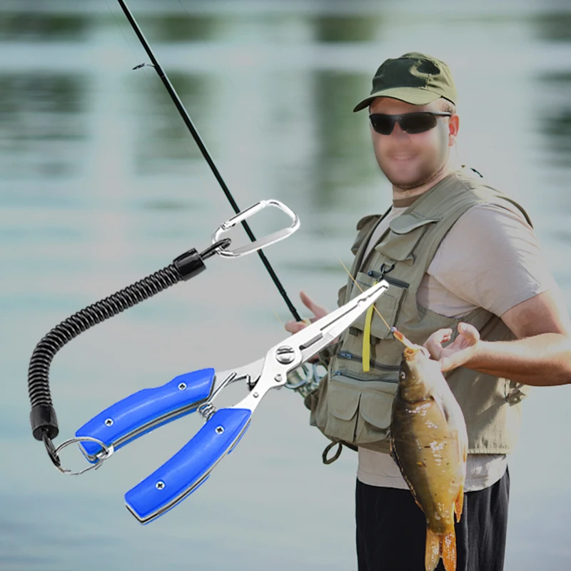 Alicates de pesca multifunción, tijeras de línea trenzada, cortador de ...