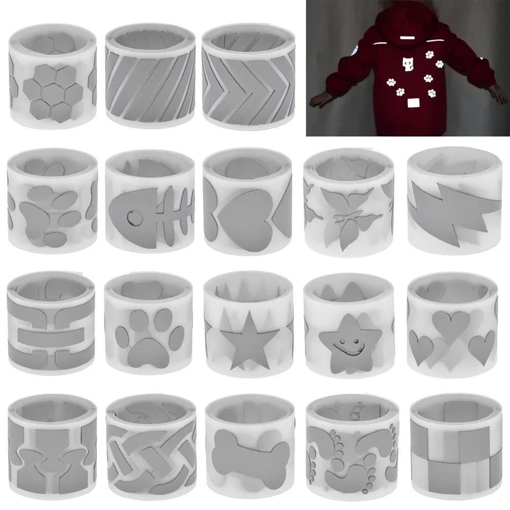 1pc 3cmx100CM Reflective Stickers For Clothing Hot Stamping Foil Heat ...