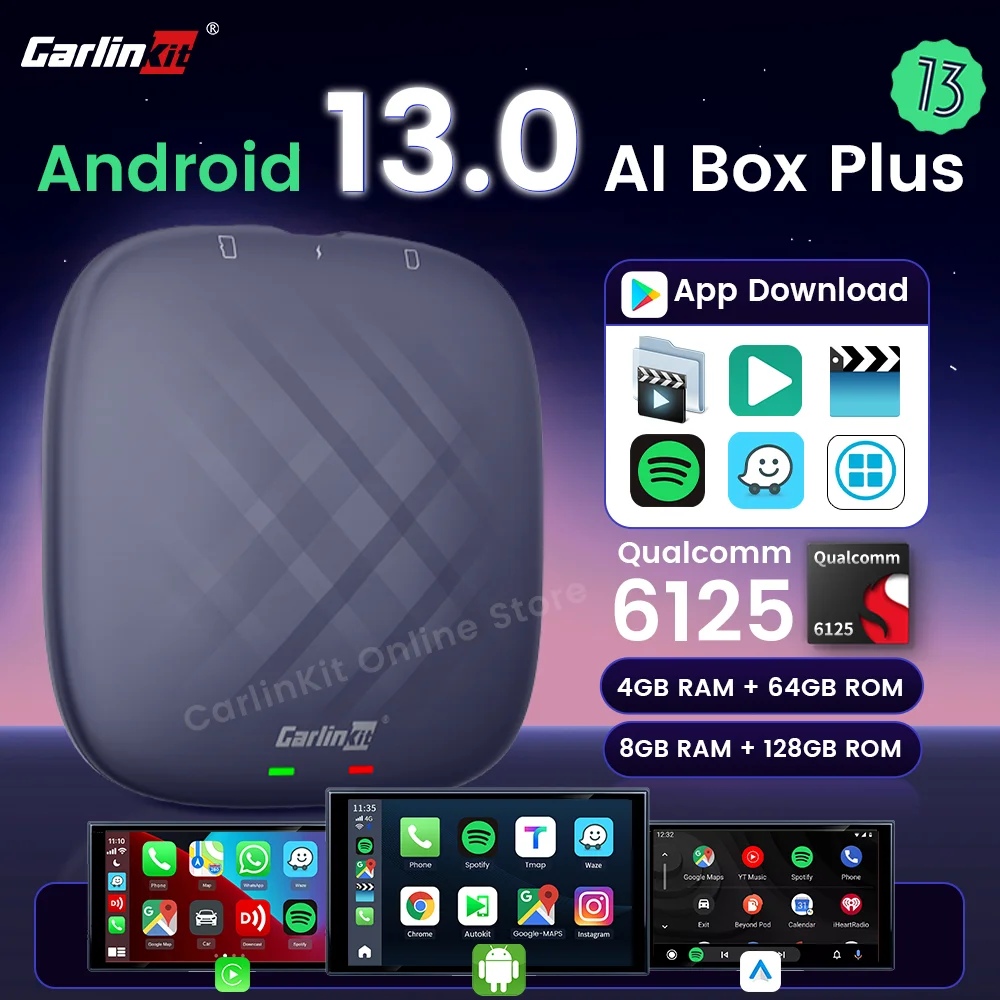 CarlinKit-Android-13-CarPlay-Tv-Box-QCM6125-8-n-cleos-sem-fio-CarPlay ...