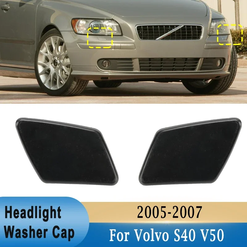 Front Bumper Headlight Washer Nozzle Spray Jet Cover Cap for Volvo S40 ...