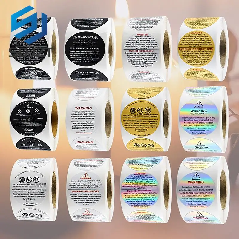 500Pcs-Roll-Candle-Jar-Container-Warning-Label-Waterproof-Stickers ...