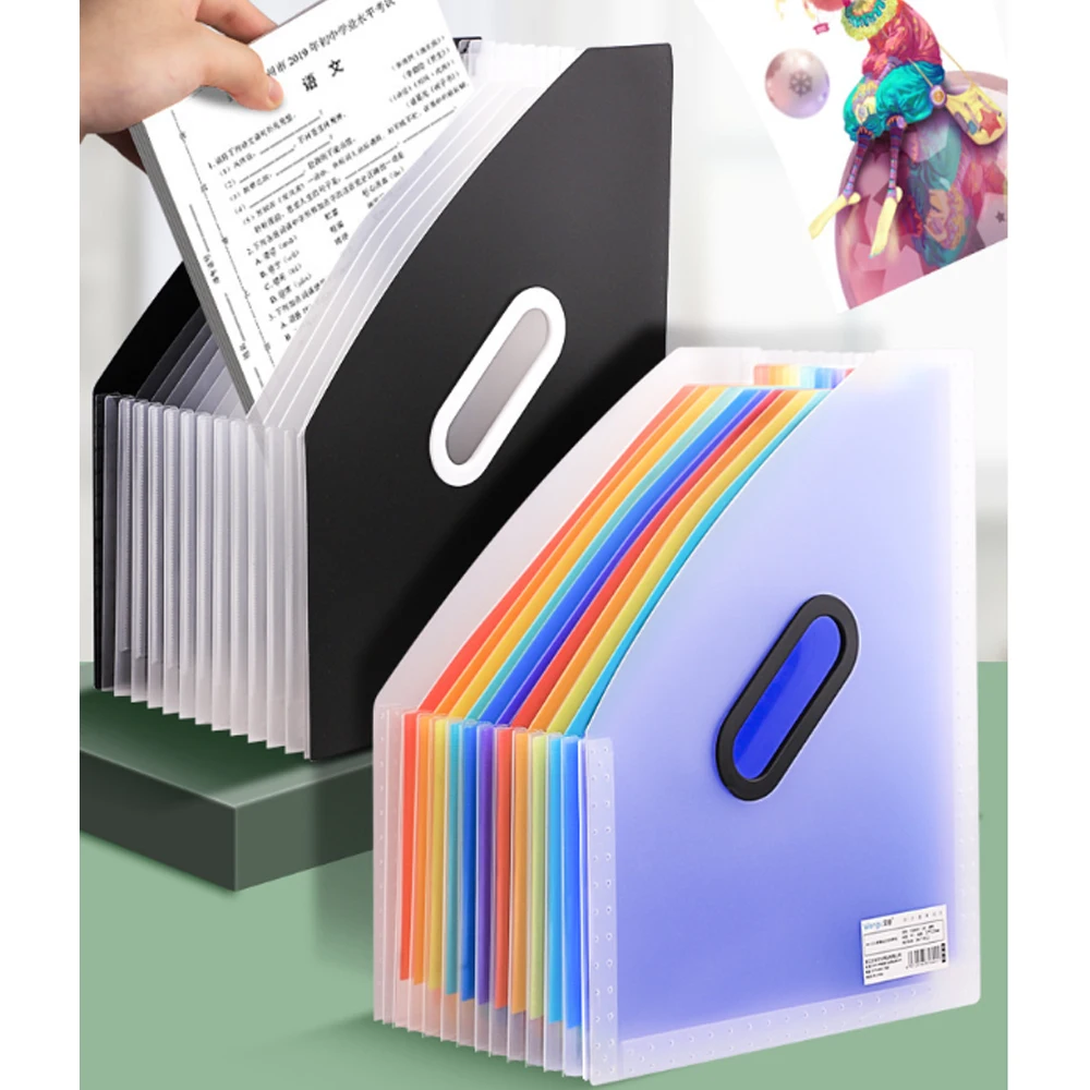 1pc Multi-layer Standing Test Paper Bag Vertical Organ A4 Data Storage ...