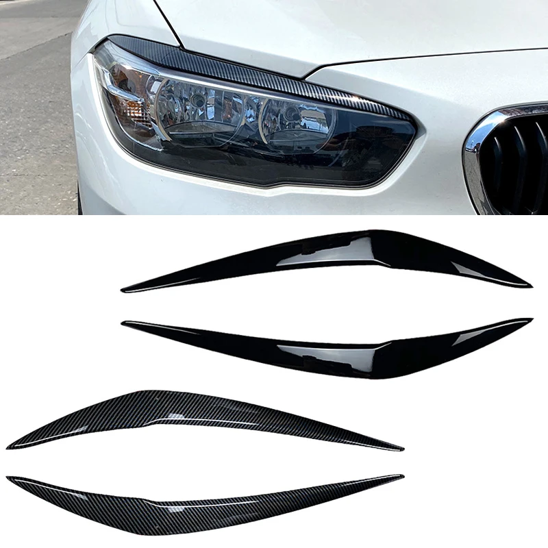2PC-Car-Headlight-Eyebrow-Eyelid-Lamp-Head-Light-Eyebrows-ABS-For-BMW-1 ...