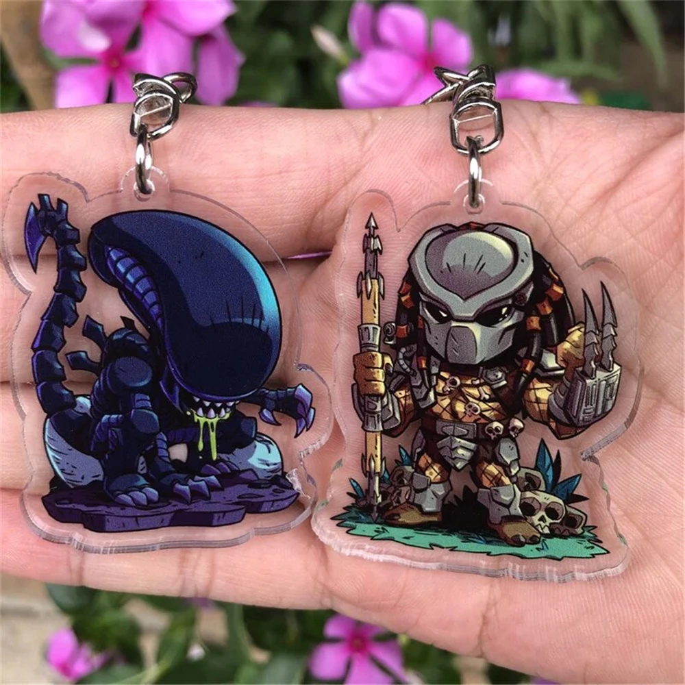Anime-Alien-Xenomorph-Predator-Cosplay-Acrylic-Key-Chain-Keychain ...