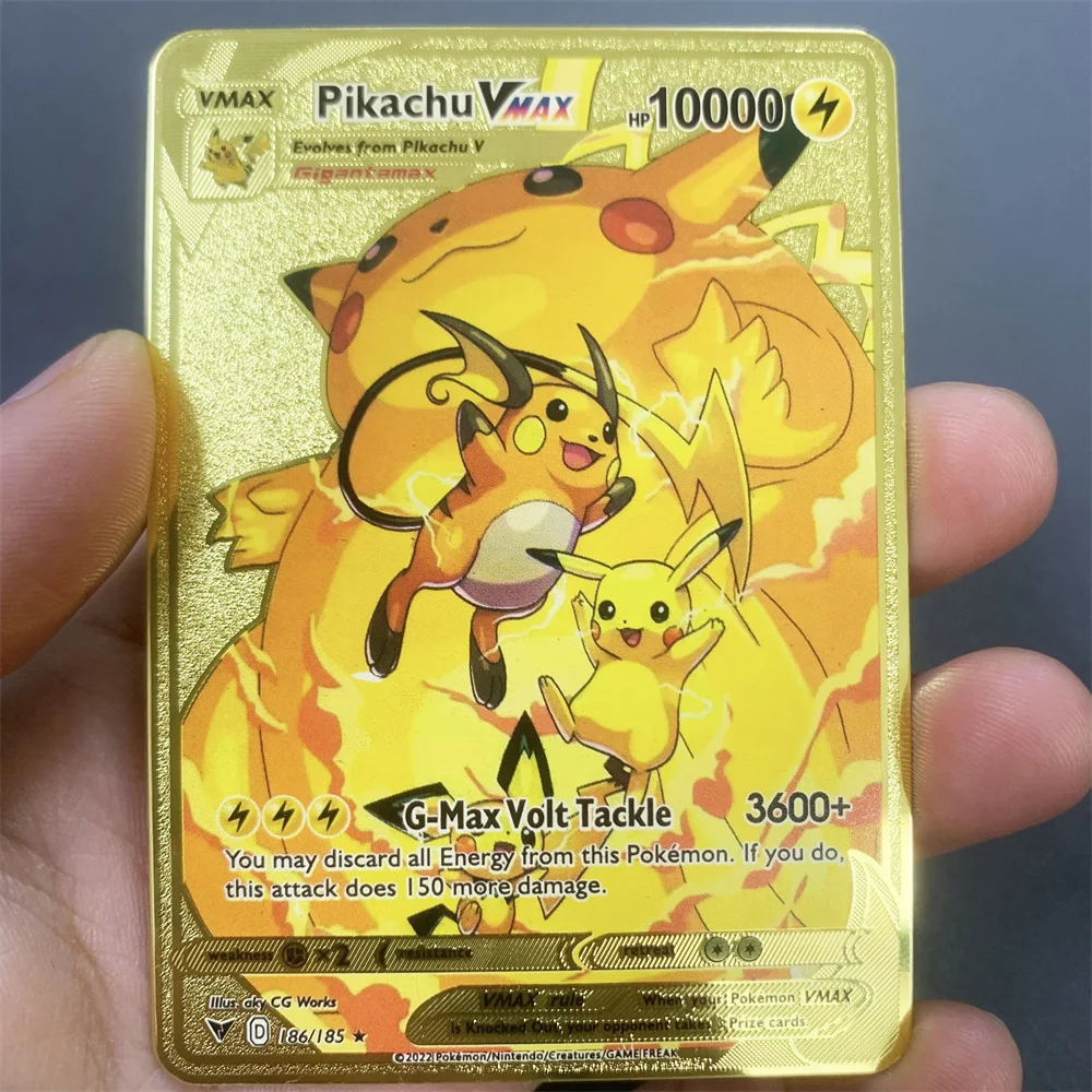 10000 Points High HP Pikachu Charizard Arceus Mewtwo Gold Black English ...