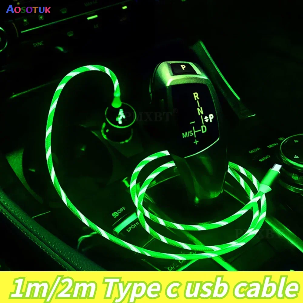 Glowing-LED-Cable-3A-Fast-Charging-Cable-Type-C-USB-Type-C-High-Speed ...