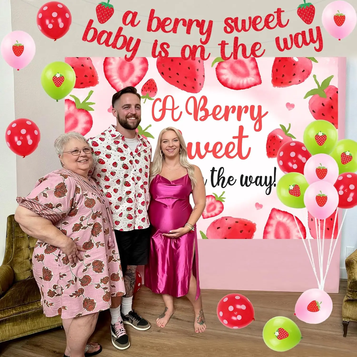 Berry Sweet Baby Shower Decorations, Blueberry Strawberry Balloon ...