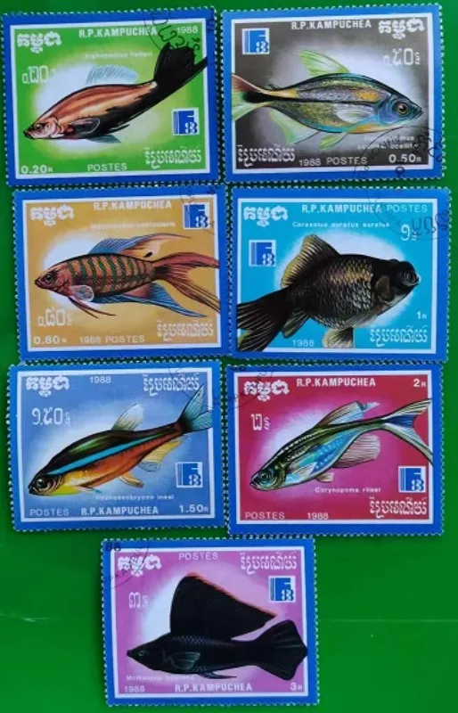 7-PCS-Cambodia-1988-Fish-Stamps-Real-Original-Used-with-Post-Mark.jpg