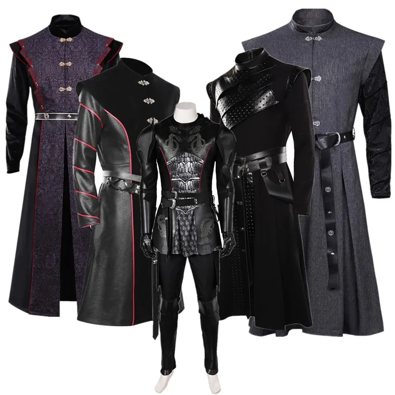 Daemon Cosplay Costume Prince Fantasy Medieval Adult Men Coat Pants ...