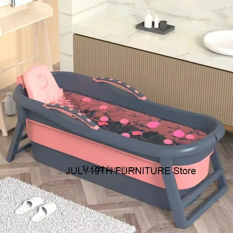 Modern-Plastic-Folding-Bathtub-Adult-Half-Body-Bath-Basin-Household-Ice ...