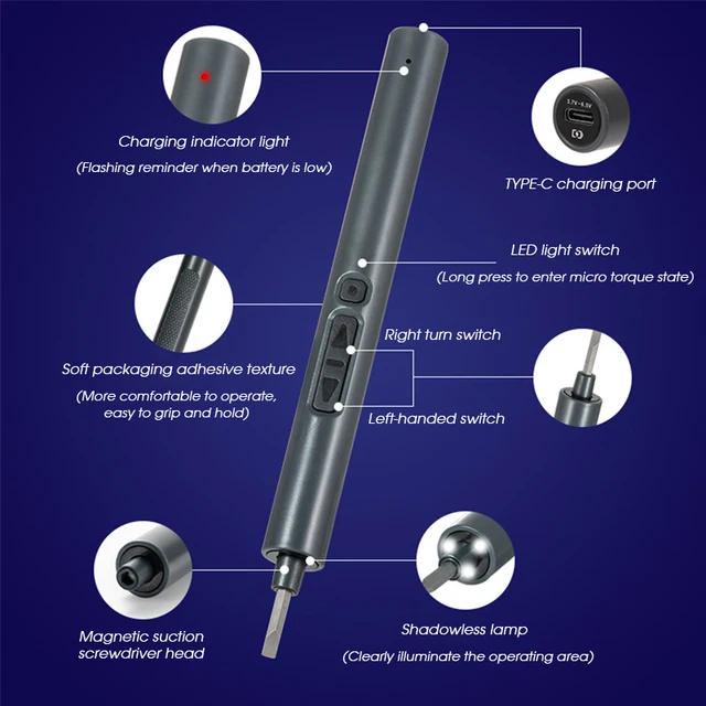 Quk Vezeték Nélküli Elektromos Csavarhúzó Beállítása C Típusú Gyors ...