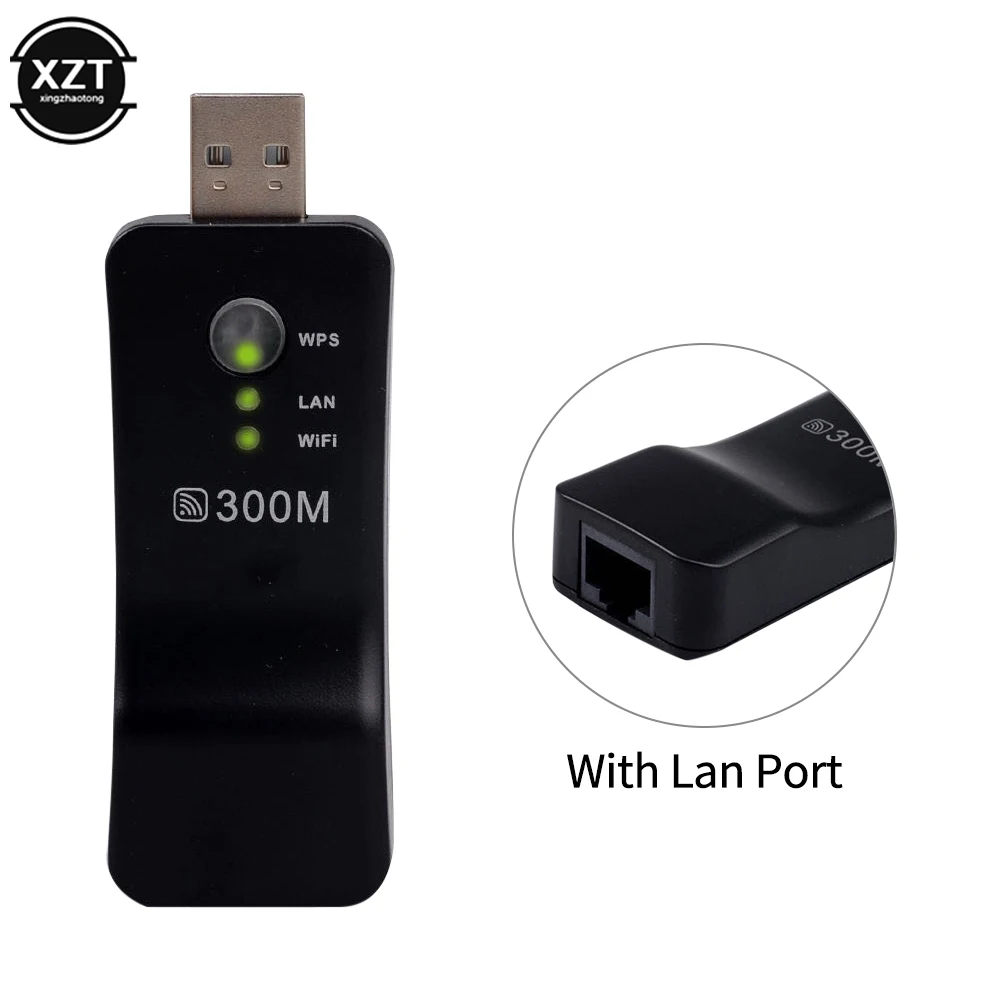 300Mpbs-USB-Wireless-WiFi-Smart-TV-Network-Adapter-Universal-HDTV-RJ45 ...