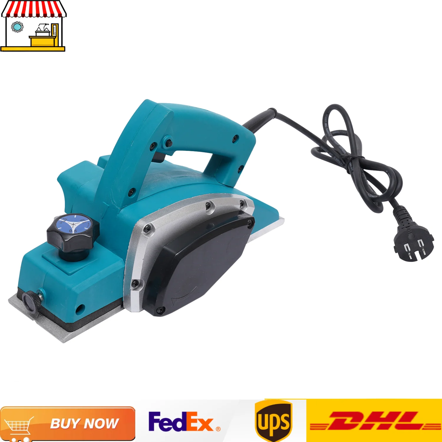 Portable Hand Electric Woodworking Planer 800W Adjustable Cutting Depth ...