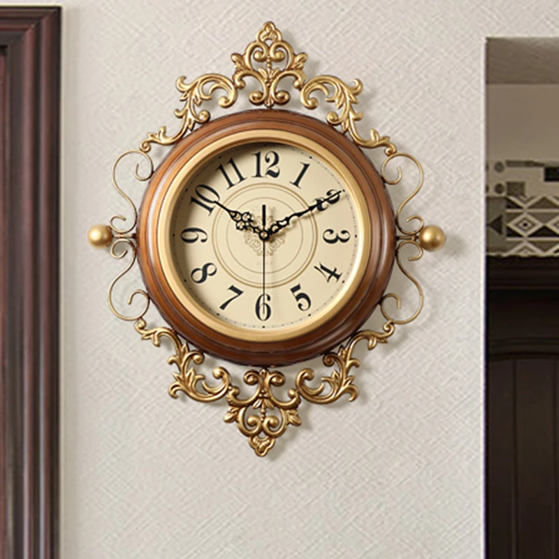Large 3d Decorative Watch Wall Home Design Unusual Luxury Golden Hall ...