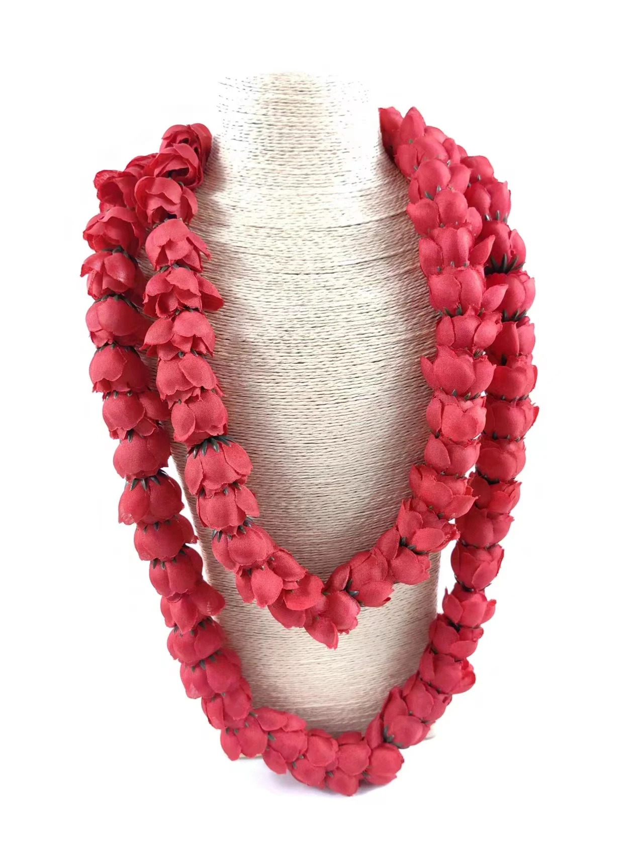 Artificial-Silk-Rose-Flower-Leis-Hawaiian-Leis-Silk-Flower-Wreath ...