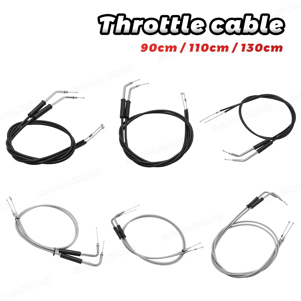 Motorcycle Lengthened Throttle Cable For Harley Sportster Iron XL 883 ...