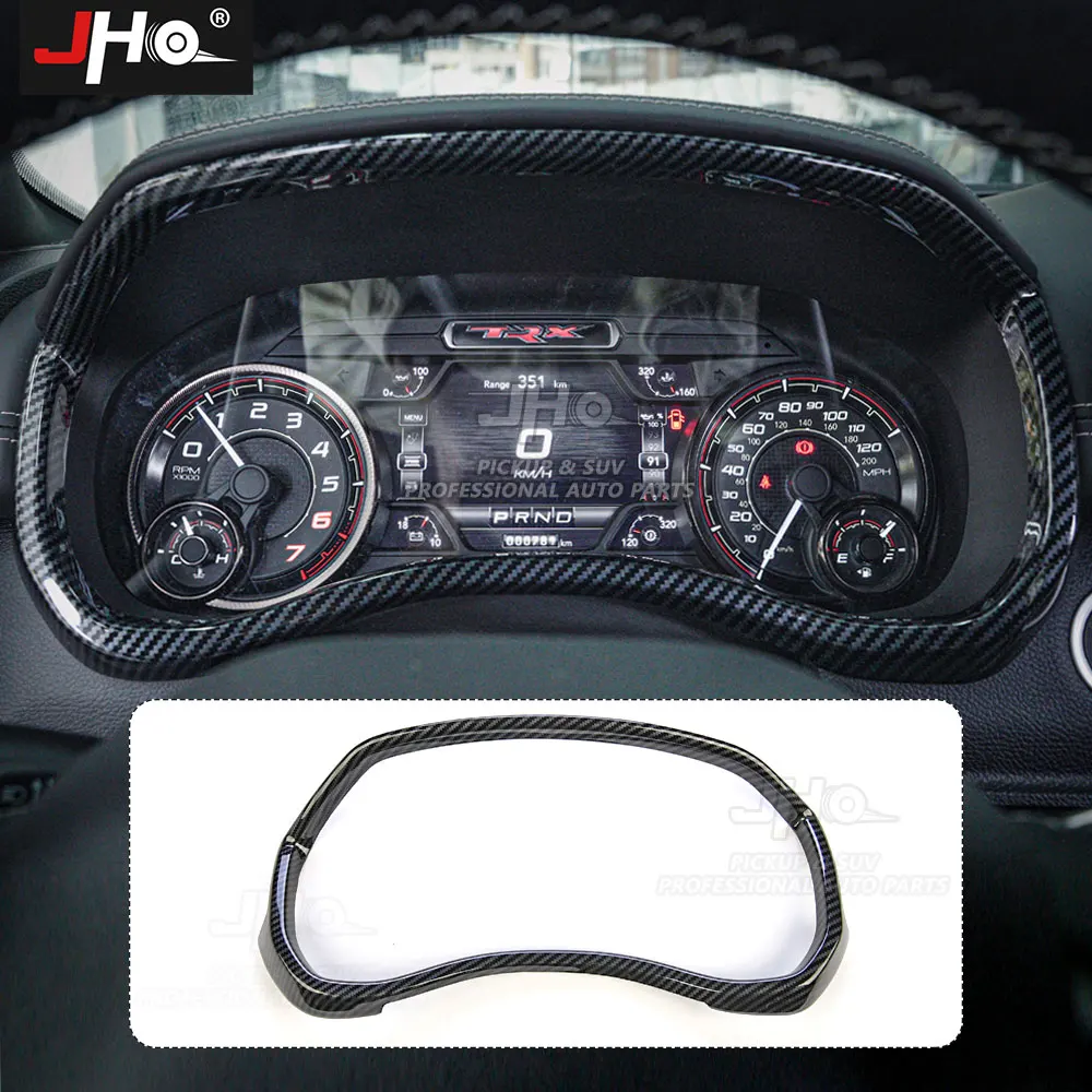JHO ABS Carbon Grain Instrument Panel Cover Decorate Trim 1pc Fit for ...
