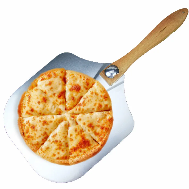 Folding Aluminum Metal Pizza Peel 12-inch Pizza Shovel Foldable Wooden ...