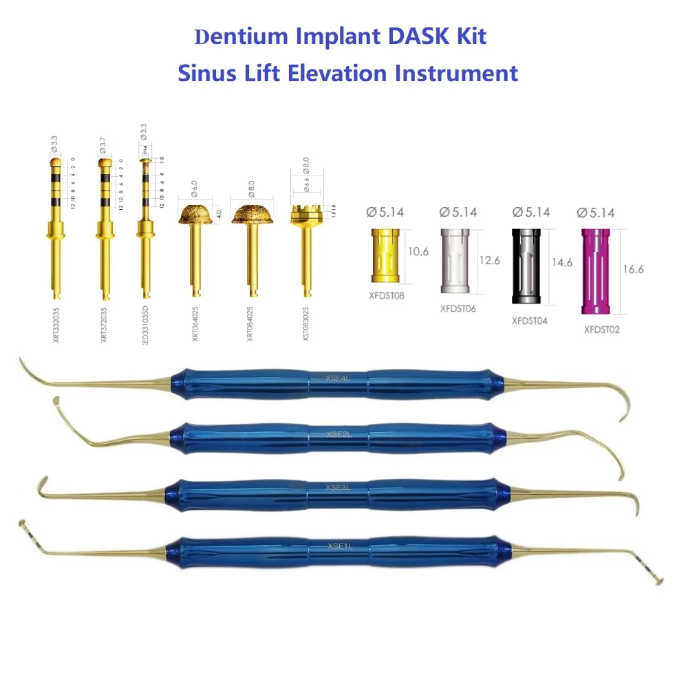Dentium Implant DASK Kit With Drills And Stopper Dentium Implant Sinus ...