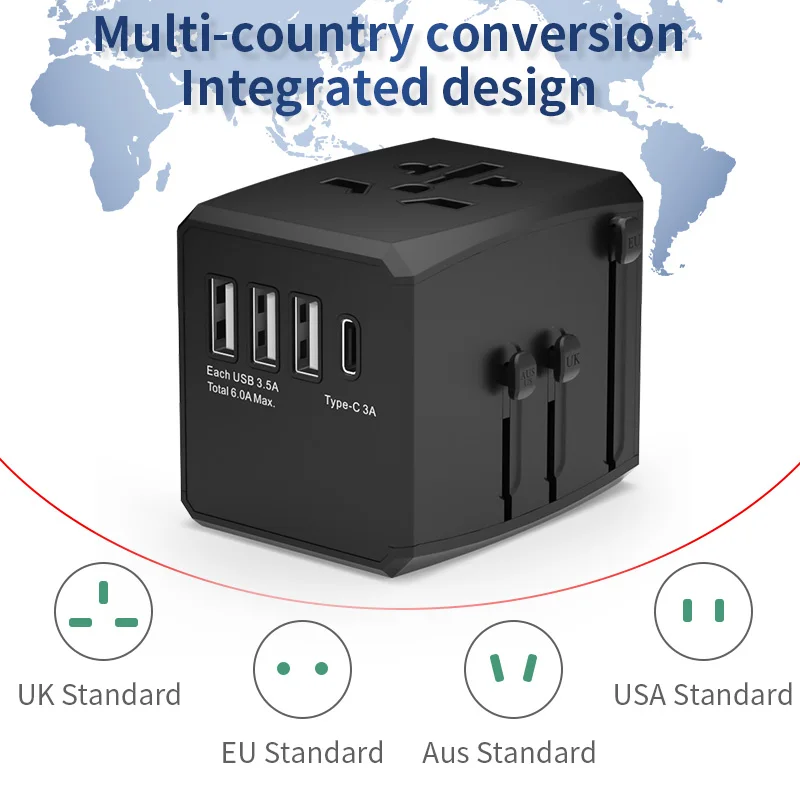 Universal-Global-Wall-Adapter-Conversion-Socket-3USB-and-1USB-C-Port ...