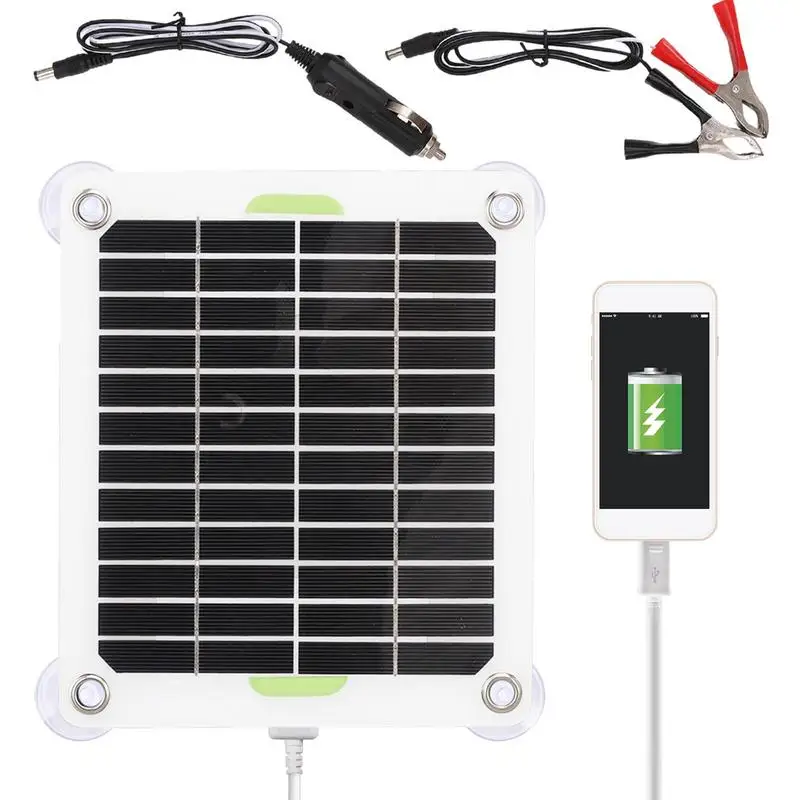 Waterproof-100-Watt-12-Volt-Solar-Panel-Kit-Power-Backup-Kit-With-Dual ...