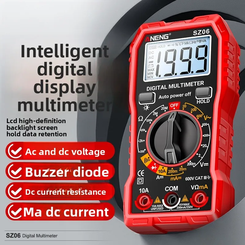 Digital Multimeter, High-precision Digital Display Anti-burning ...