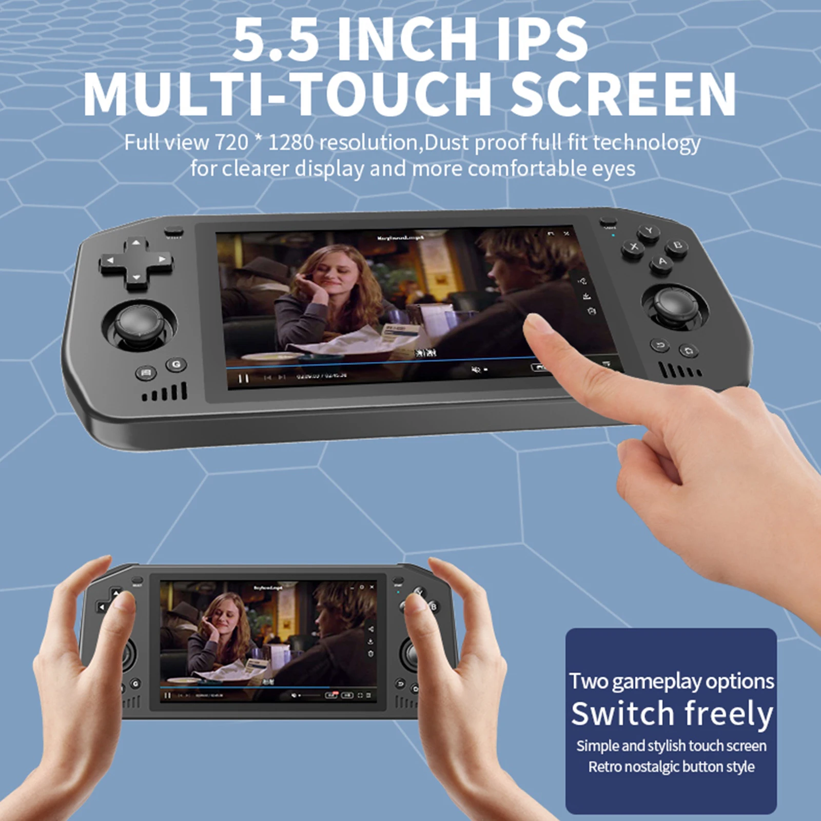 Powkiddy X28 Android Handheld Game Console with 5.5-inch Touch Screen ...
