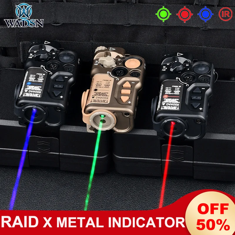 Wadsn Tactical RAID X Red/Green/Blue Dot Laser Softair IR Spotlight ...