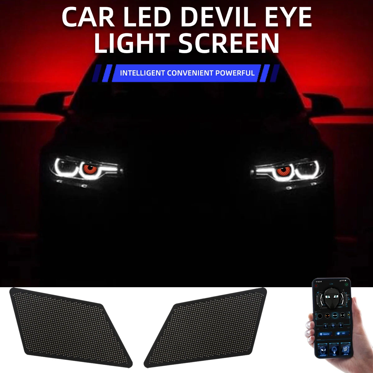 Car-Devil-Eye-Light-Programmable-Pixel-Screen-Winking-Eye-Led-Display ...
