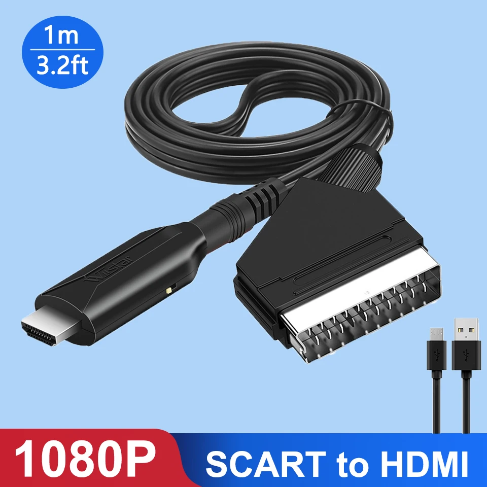 Scart-to-HDMI-Converter-1080P-Video-Audio-Adapter-SCART-Input-to-HDMI ...