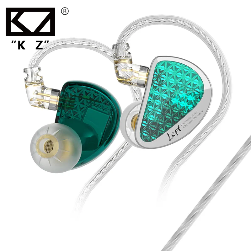 KZ auriculares con cable AS16 PRO, cascos con micrófono, Balance Armature 8BA, mejor Monitor de ...