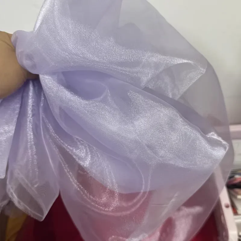 Iridescent Sheer Organza Fabric Purple Pink Green Color Shiny ...