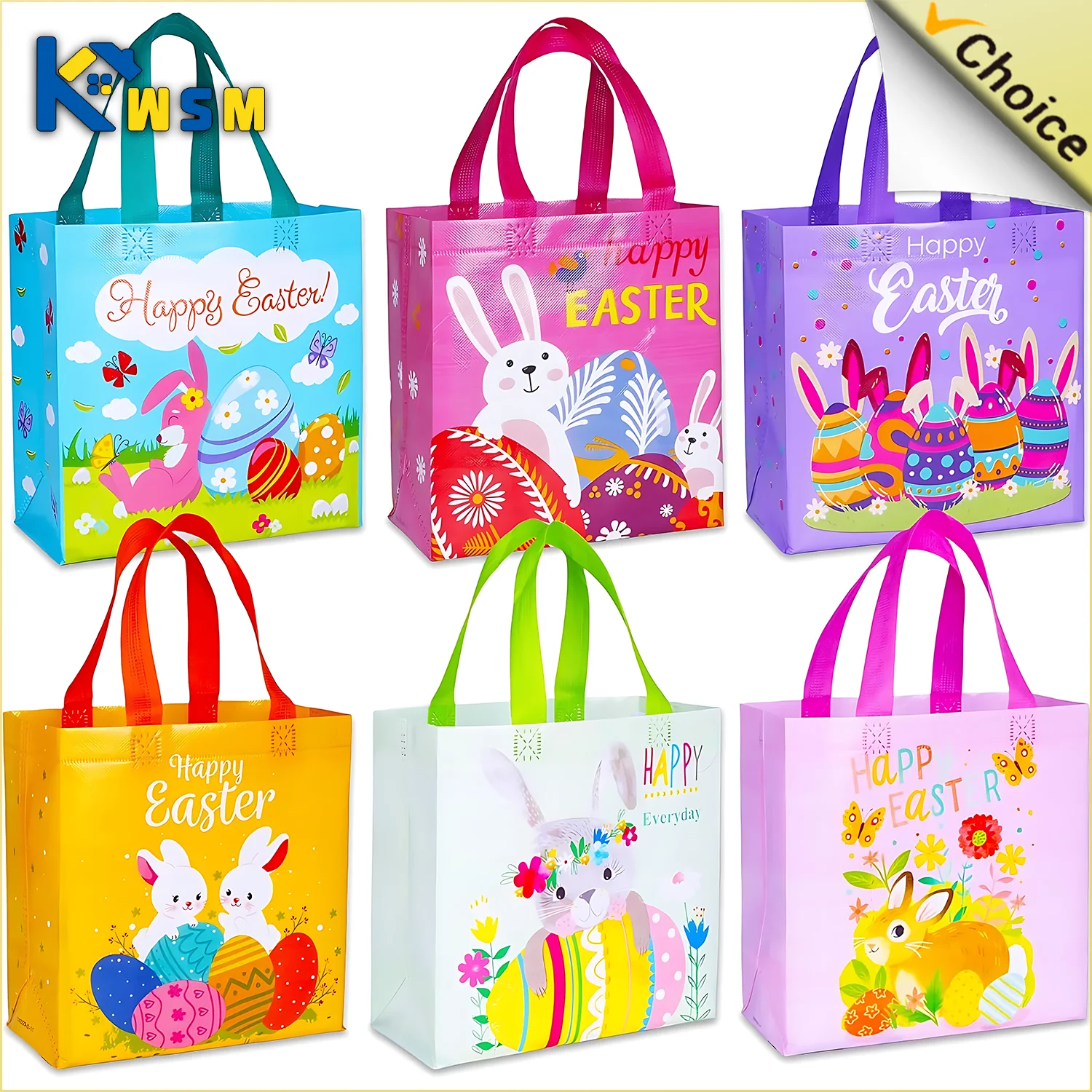 1-30PCS-Non-woven-Gift-Bags-Easter-Bunny-Egg-Tote-Bags-Party-Gift-Bags ...
