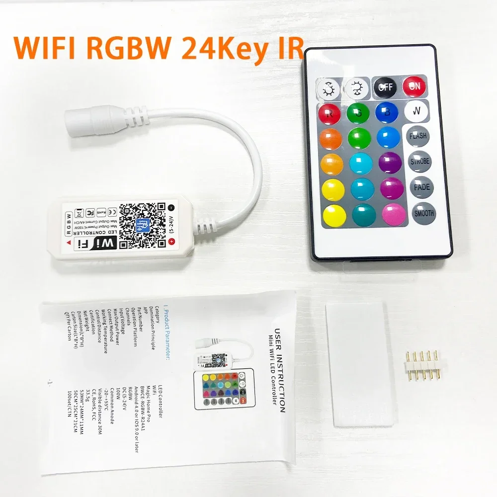 5V-12V-24V-LED-Strip-WIFI-RGB-RGBW-Controller-Android-IOS-APP-Blue ...