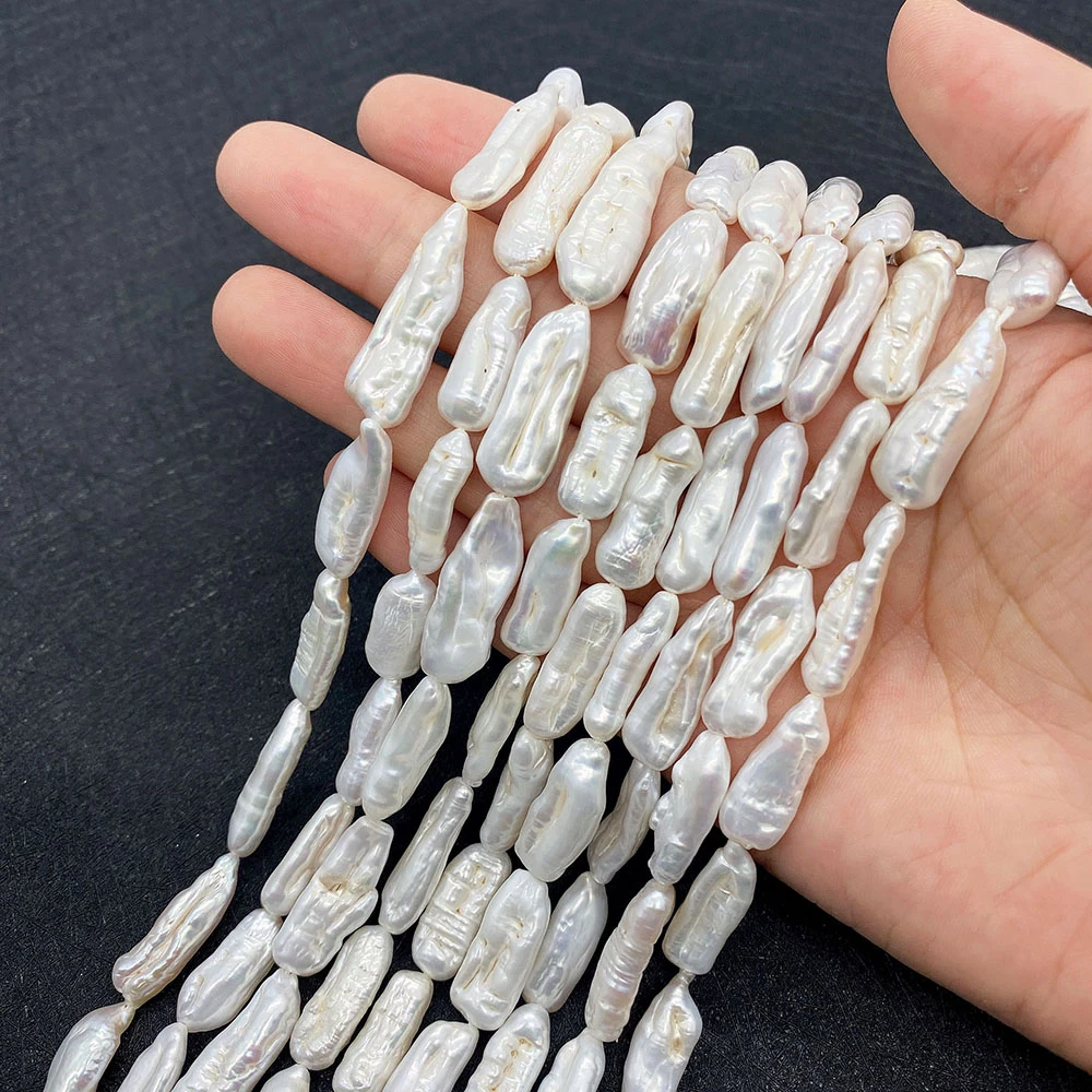 Irregular Shape Natural Freshwater Pearls Pipa Beads High Quality Long ...