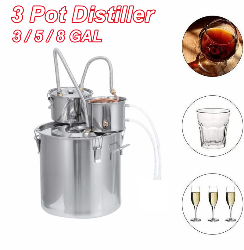 12-20L-3pot-Distiller-Wine-Brewing-Machine-Alcohol-Still-Stainless ...