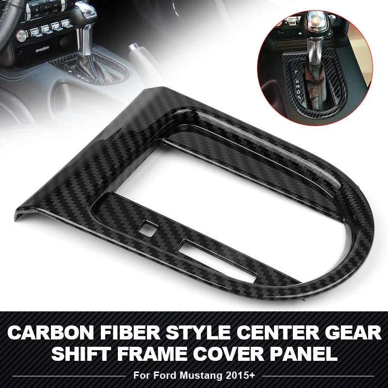 Interior-Center-Gear-Shift-Frame-Cover-Panel-For-Ford-Mustang-2015-2022 ...