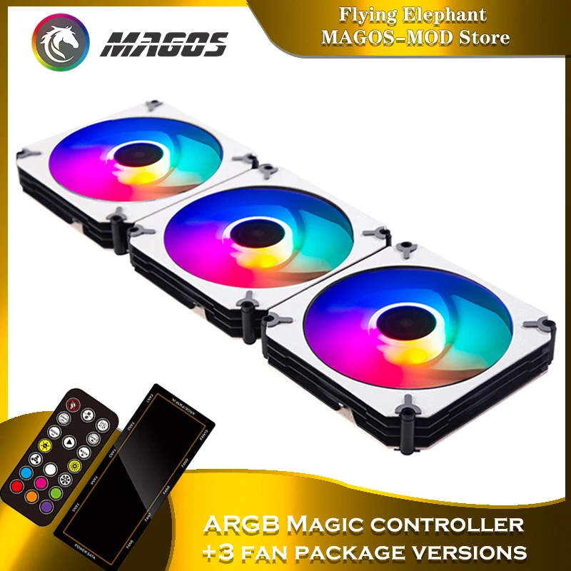 PC RGB Fans Kit 3 Em 1 12cm Ventilador 5V 3Pin ARGB Motherboard RGB ...