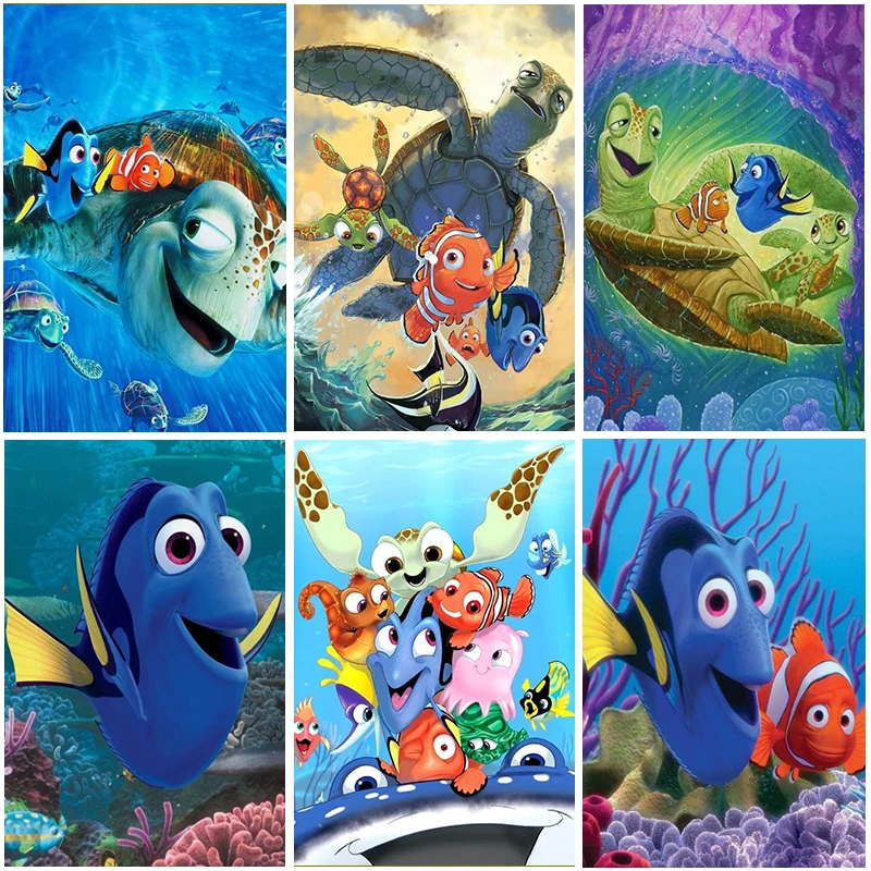Disney-DIY-5D-Diamante-Pintura-Car-ter-Cartoon-Mosaico-Procurando-Nemo ...