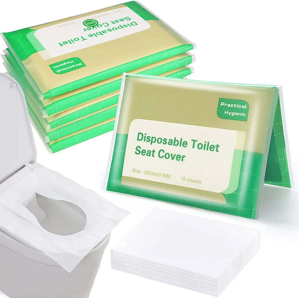 10/30/50PCS Portable Disposable Toilet Seat Covers Type Travel Camping ...