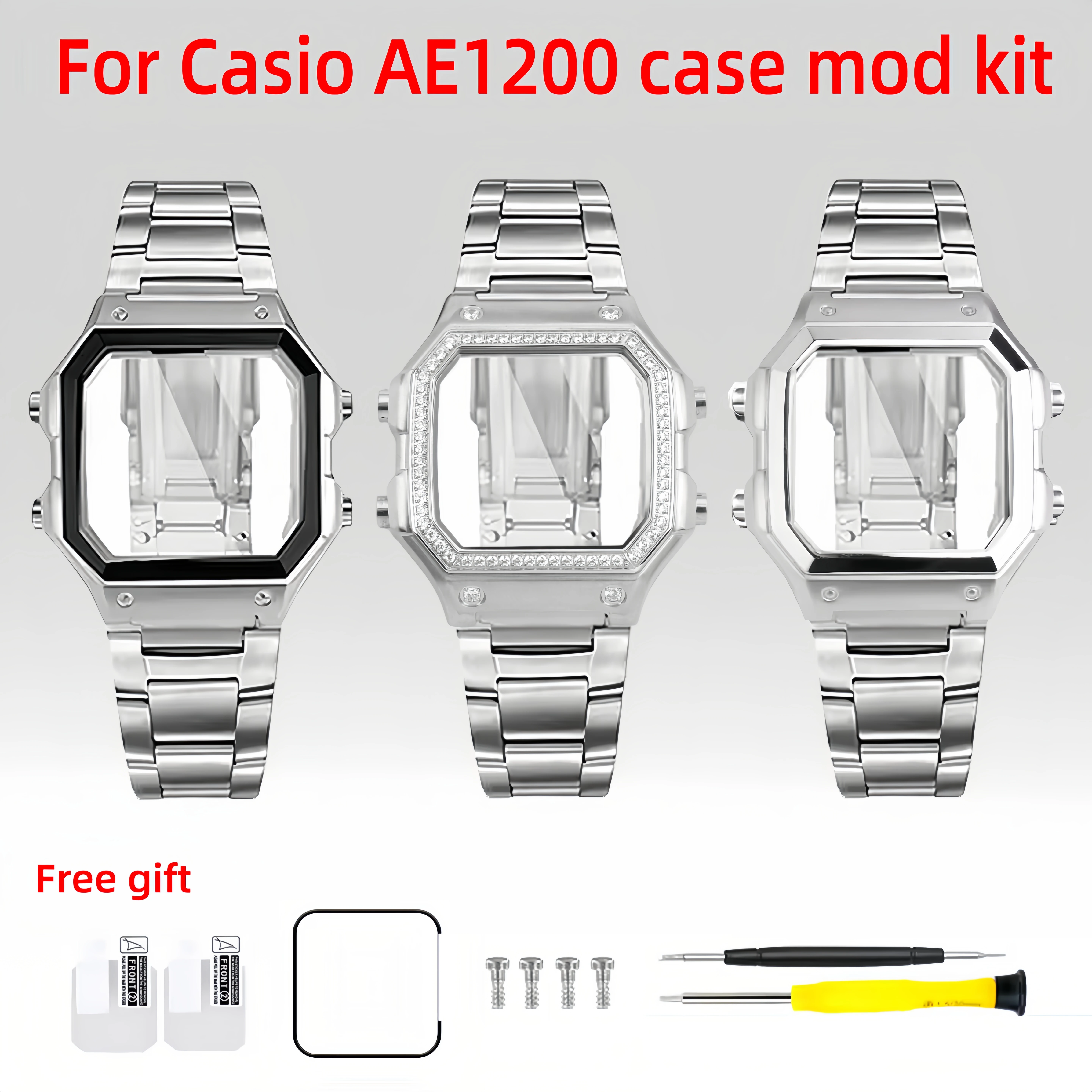 For Casio G-Shock AE1200/AE1300 Series Stainless Steel Case Conversion ...