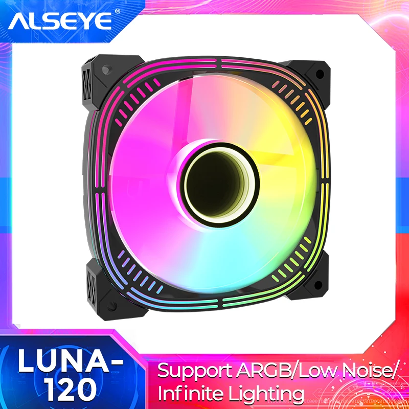 Alseye-Luna-120-PC-ARGB-Cooling-Fan-120mm-5v-3Pin-PWM-120mm-Static-LED ...